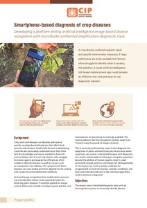 Smartphone-based diagnosis of crop diseases. Project profile ...