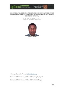 Consumer perceptions and demand for biofortified sweet potato-based ...